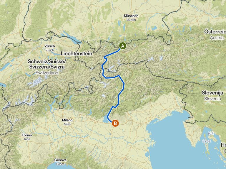 Von Mittenwald nach Verona | Fahrradtour | Komoot